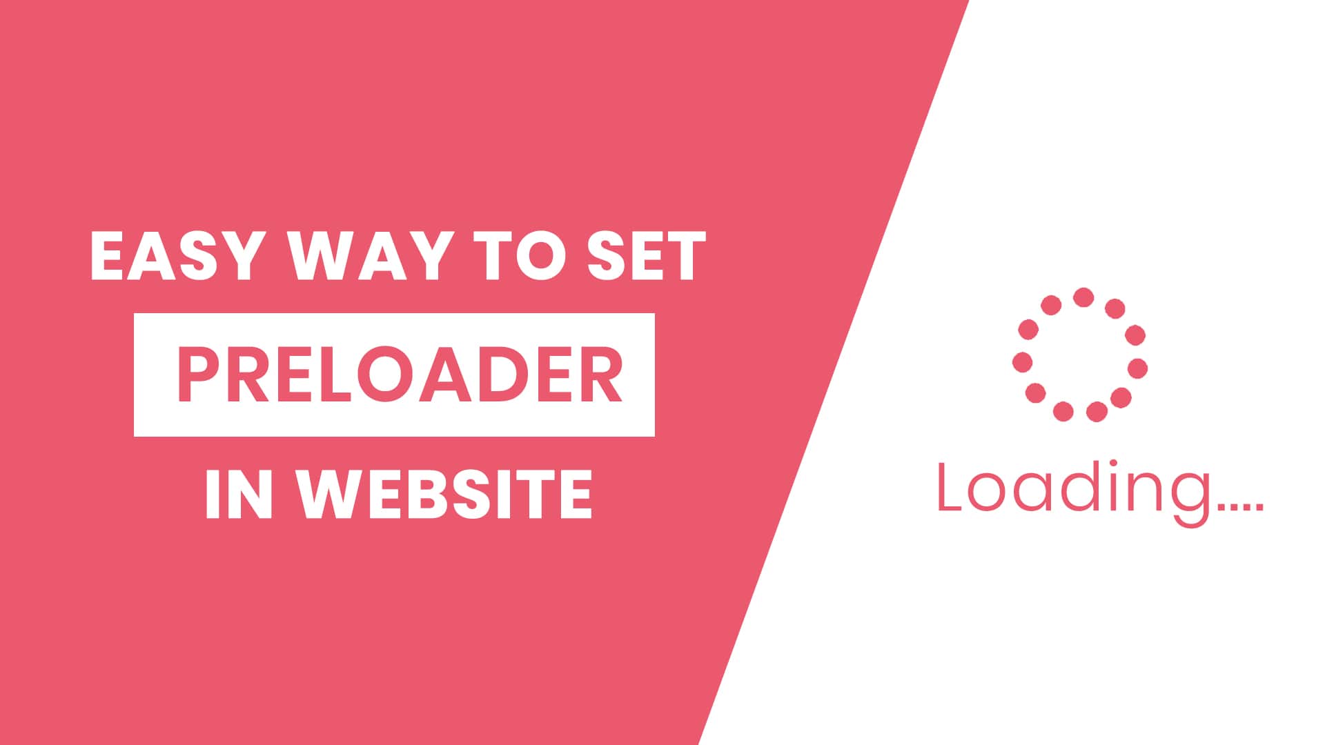 Add Loading Animation To Website HTML CSS JS Code4Education