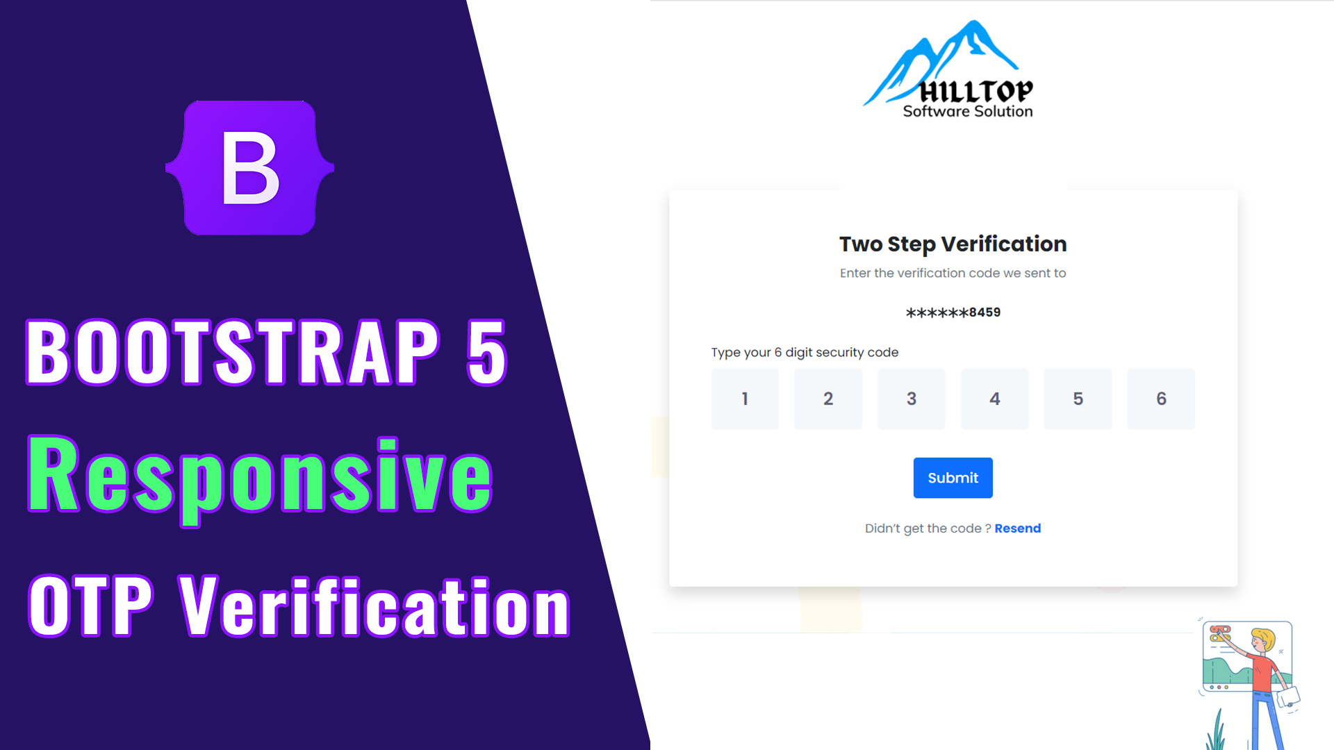 Responsive OTP Verification Form Design Using Bootstrap 5 